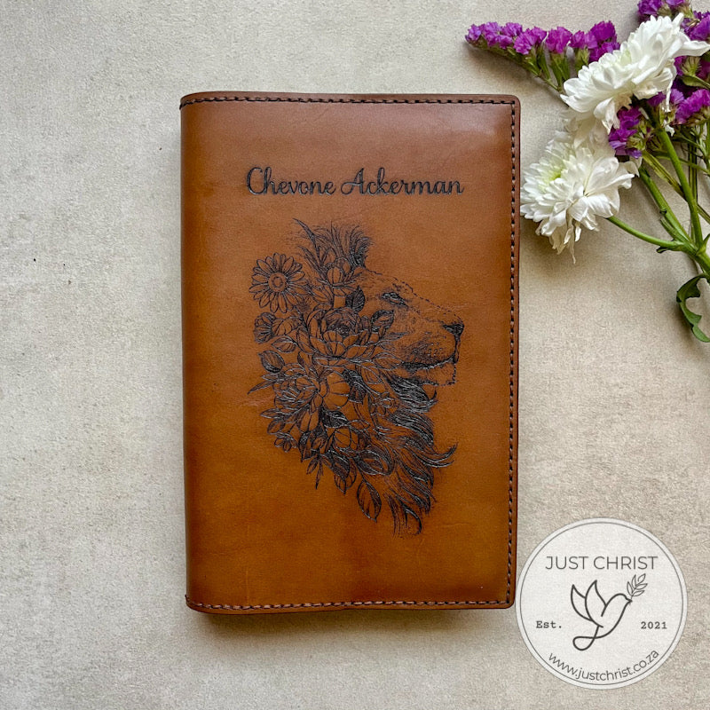 Handmade and Personalized Leather Bible Slip-On Cover | Custom Sizes ...