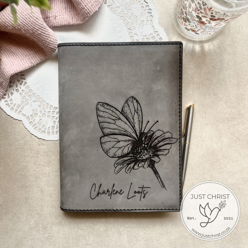 Handmade and Personalized Leather Bible Slip-On Cover | Custom Sizes ...