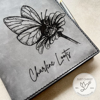 Handmade and Personalized Leather Bible Slip-On Cover | Custom Sizes ...
