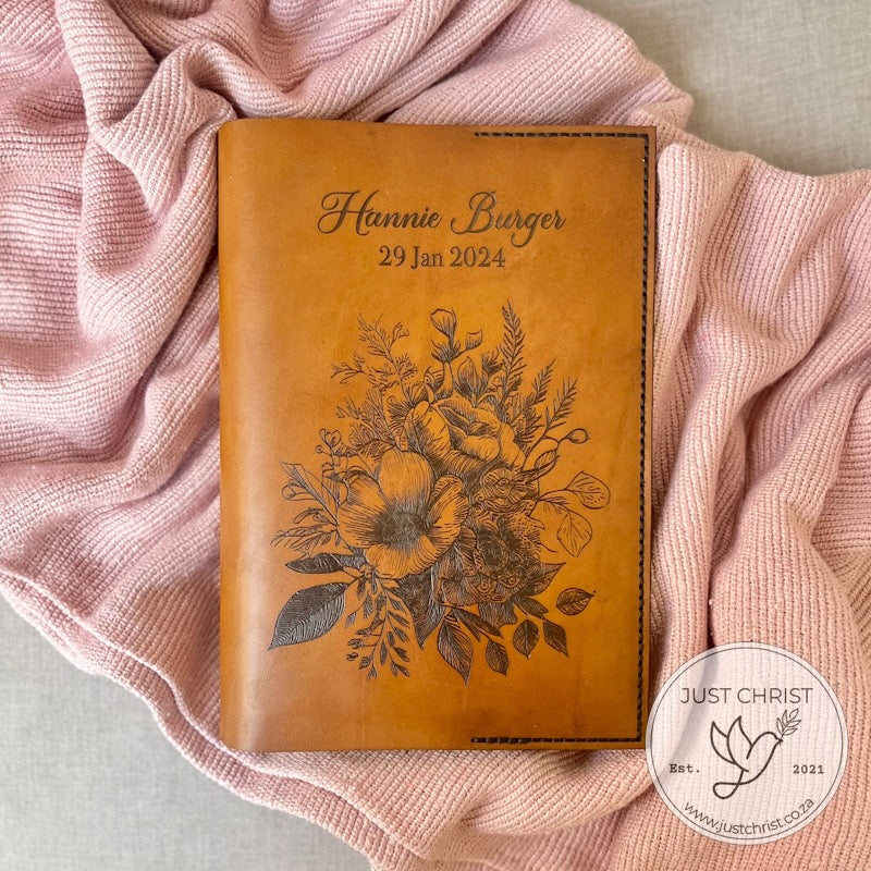 Handmade Personalized Leather Bible Slip-on Cover - Preserve and Eleva ...